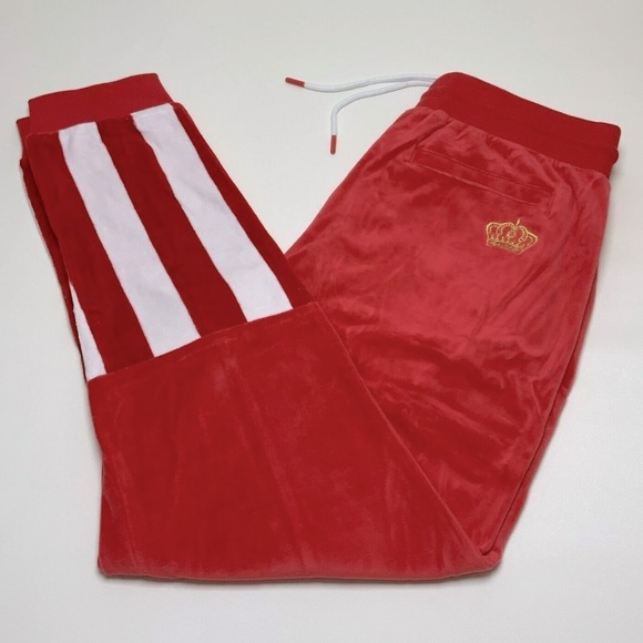 Troop | Pants | Mens Red White Crown Royal Velour Track Pants | Poshmark
